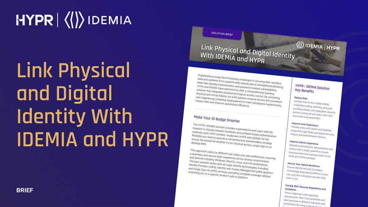 IDEMIA-HYPR Solution Brief | HYPR